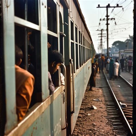 Indian Train Old Style Travel By Train In India Premium Ai Generated