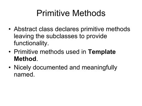 Template Method Pattern Ppt