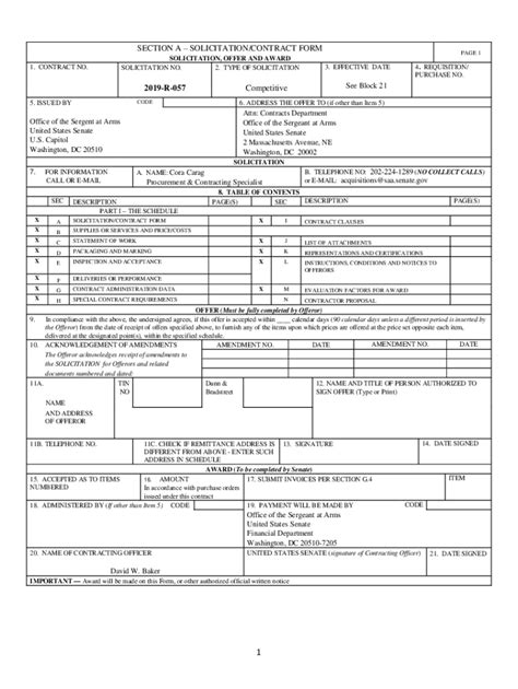 Fillable Online Solicitationcontract Form 2019 R 057 Competitive Fax