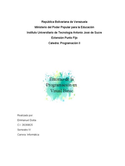 Ediciones De Visual Basic Pdf Básico Objeto Informática