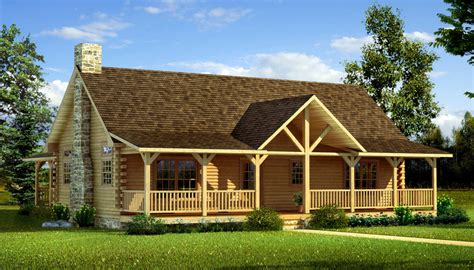 Single Story Log Home Open Floor Plans Floor Roma