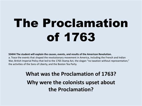 Ppt The Proclamation Of 1763 Powerpoint Presentation Free Download