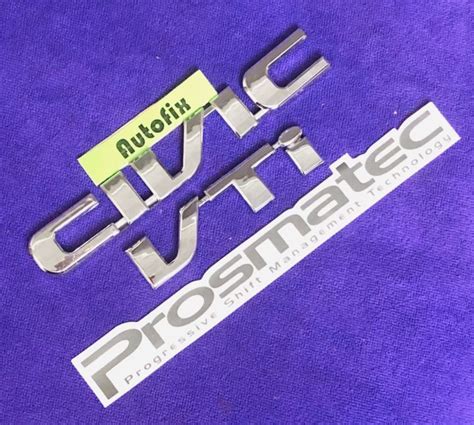 Honda Civic Vti 2001 05 Rear Plastic Emblems Set 03 Pcs Darazpk