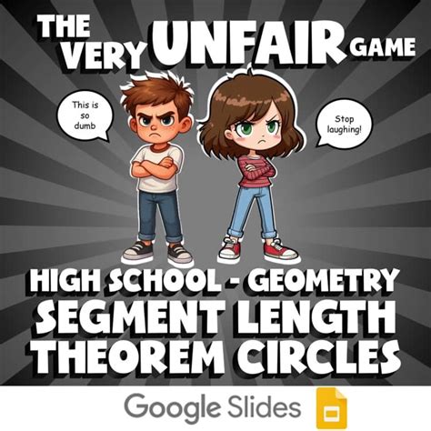 Segment Length Theorem Circles Very Unfair Game No Prep Geometry Math