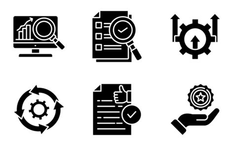 Quality Control Icon Pack Black Fill 25 Svg Icons