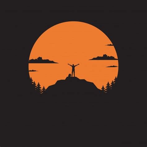 Siluet Pendaki Vector 57 Koleksi Gambar