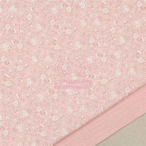 Tela Batista Flores Deva Toile Rosa