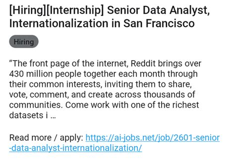 Now Hiring For Senior Data Analyst Interns Rrecruitinghell