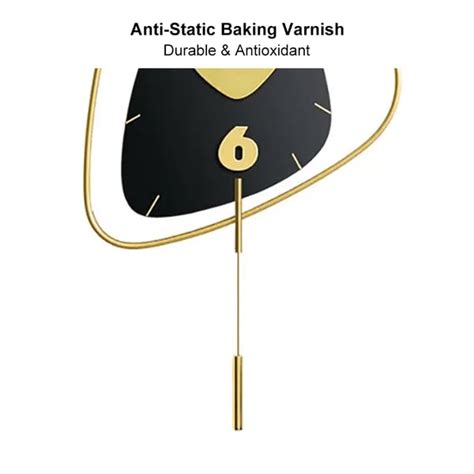 Buy A M Handicraft Black Creative Scandinavian Wall Clock Metal