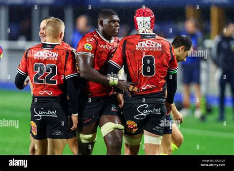 Batho Hlekani Of Lions With Teammates During The Epcr Challenge Cup