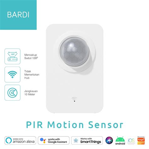 jual bardi pir motion smart sensor pendeteksi gerakan home security alarm shopee indonesia