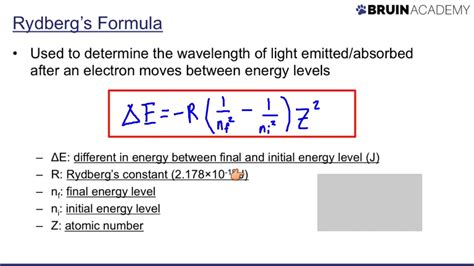 Using Rydbergs Formula Youtube