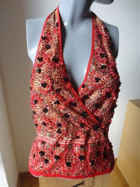 Svečani ženski Top Sa Perlicama Gola Leđa Pamuk