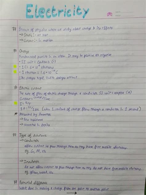 Electricity Notes Pdf Science And Mathematics Technology And Engineering