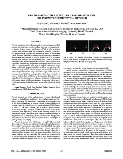 Pdf Graph Based Active Contours Using Shape Priors For Prostate