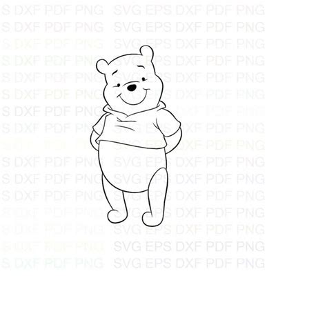 Bearwinniethepooh21 Outline Svg Dxf Eps Pdf Png Cricut Inspire
