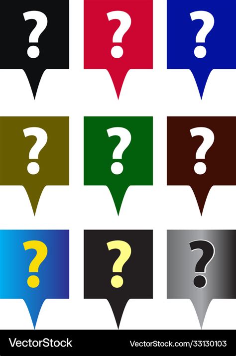 Tooltip Icon With A Question Sign Royalty Free Vector Image