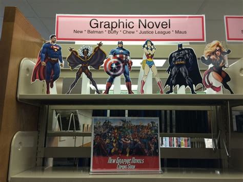 Graphic Novel Shelve Decorations Library Book Displays Graphic Novel