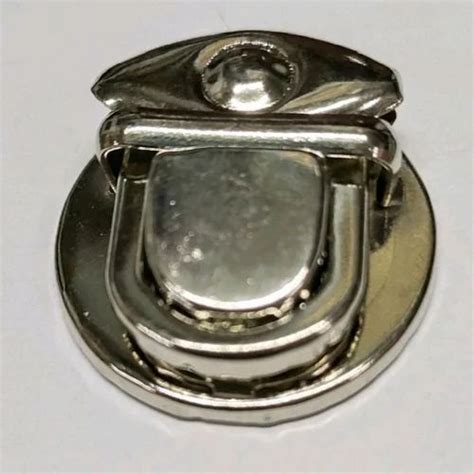 Silver Stainless Steel Press Push Lock Tongue For Closing Bags Chrome