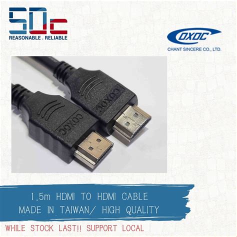 [taiwan Brand] Coxoc Hdmi To Hdmi 1 5m Standard Cable Lazada Singapore
