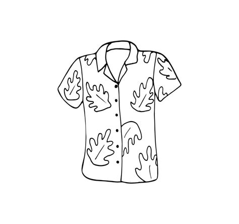 Black And White Hawaiian Shirt Clip Art