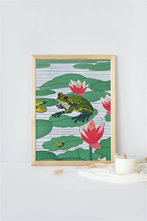 Japanese Frog In Ukiyo E Style Printable Digital Download Digital