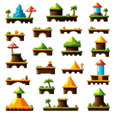 Una Colección De Diferentes Tipos De Edificios Incluida Una Selva Vector Premium Generado Con Ia