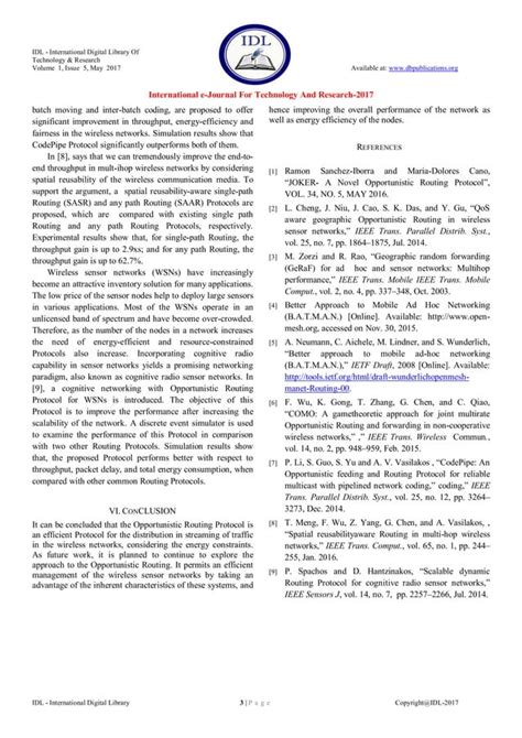 an opportunistic routing protocol pdf
