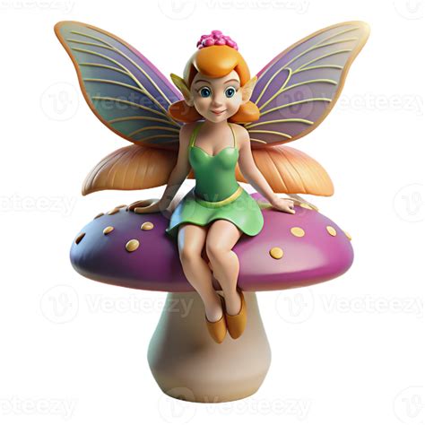 Stunning Creative A Mischievous Pixie With Iridescent Wings Perched On
