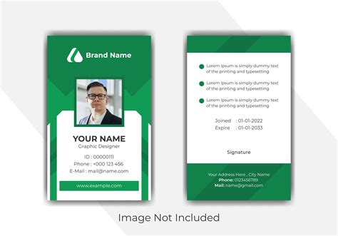 Office Staff Id Card Template Premium Vector Id Card Template Card
