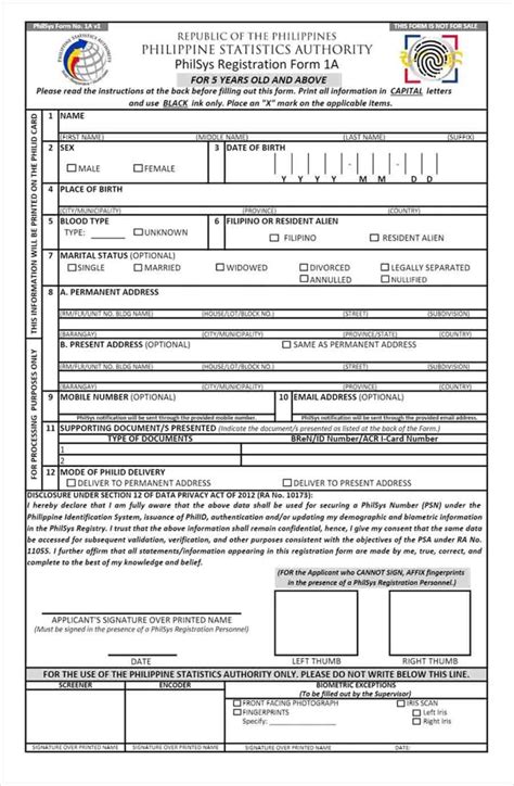 Where To Download Philsys Application Form 1a Online The Pinoy Ofw
