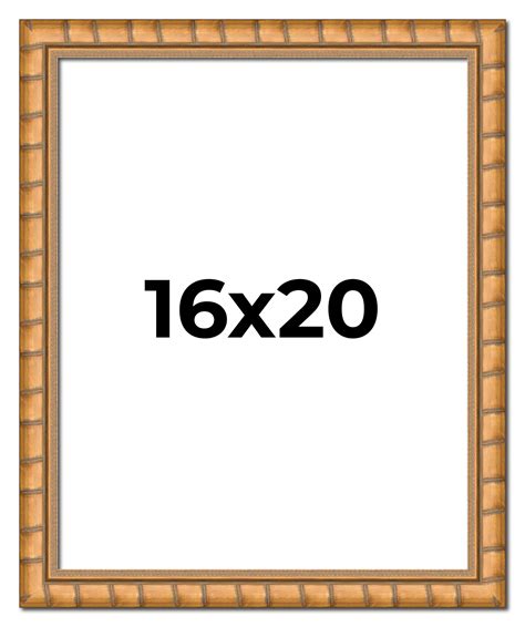 16x20 Frame Gold Real Wood Picture Frame Width 1 5 Inches Interior