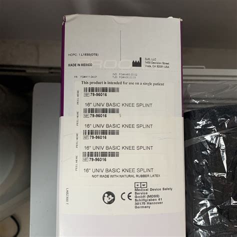 Procare 16 Universal Basic Knee Splint Immobilizer 79 96016 New In Box