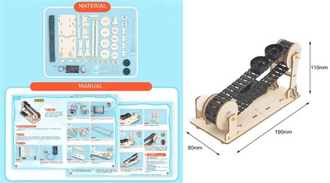 Wooden Conveyor Belt Stem Kit Diy Electric Conveyer Rees52
