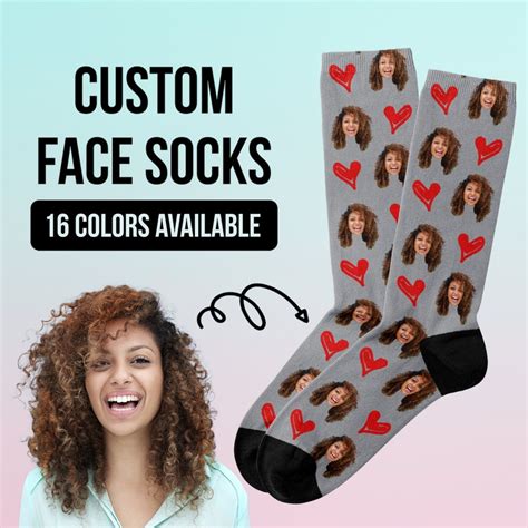 Custom Face Socks Etsy