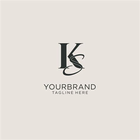 Initials Ks Letter Monogram With Elegant Luxury Style Corporate Identity And Personal Logo
