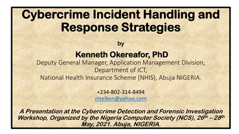 Pdf Cybercrime Incident Handling And Response Strategies