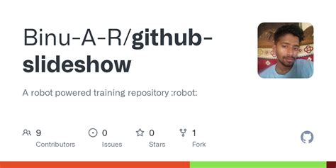 Github Binu A Rgithub Slideshow A Robot Powered Training Repository