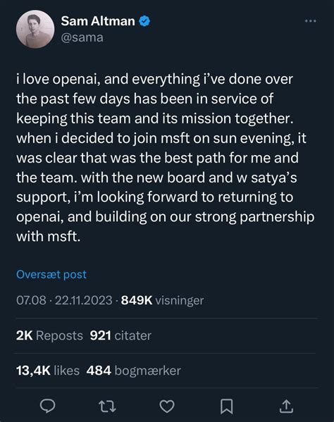 Juan Felipe Simonsen On Linkedin Sam Altman Returns To Openai As Ceo