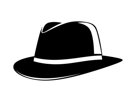 Fedora Hat Svg Formal Vintage Fashion Gangster Hat Printable Clip Art Cut File Instant