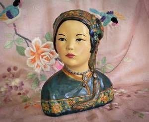 Gorgeous Esther Hunt Era Chinese Chalkware Bust Joe Celona