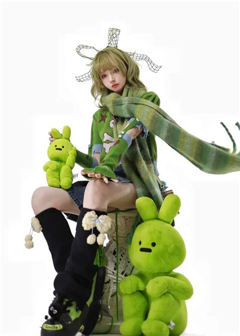 仔细看这个兔子有点怪耶 海草成精穿搭？？