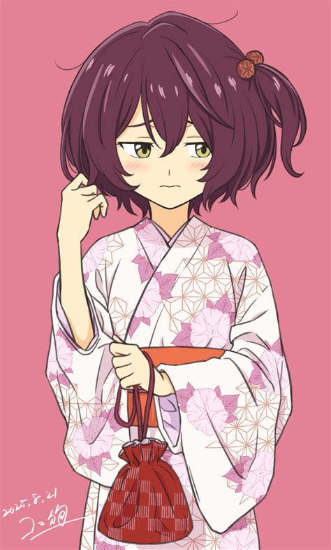 Safebooru 1girl Blush Dated Facing Viewer Hair Bobbles Hair Ornament