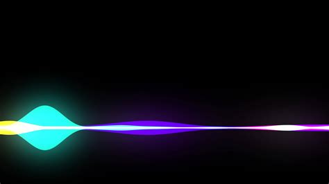 Voice Waveform In Neon Colors Horizontal Isolated On Black Background Audio Wave Multicolor