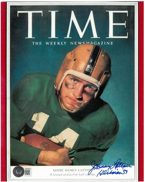 Lot Detail Johnny Lattner Autographed 8x10