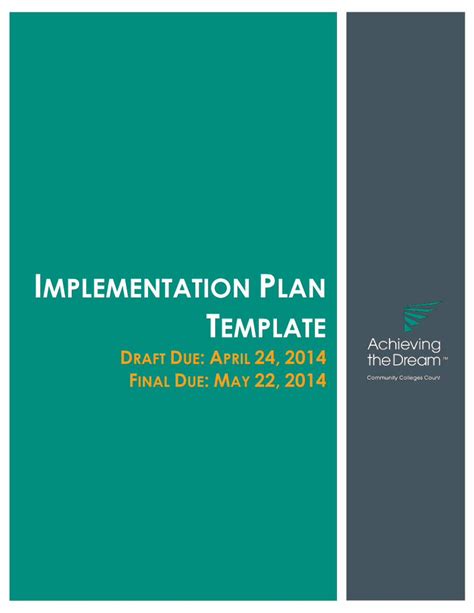 Pdf Mplementation Plan Template Dokumentips