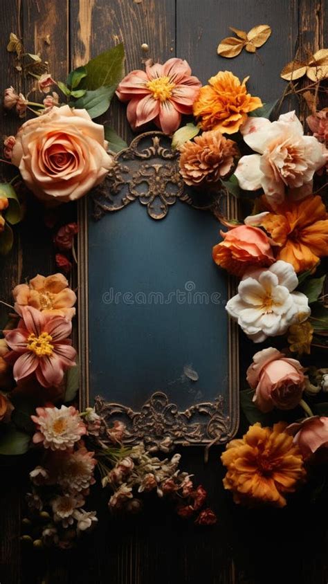 Rustic Elegance Flowers Paired With A Tag On A Textured Wooden Backdrop