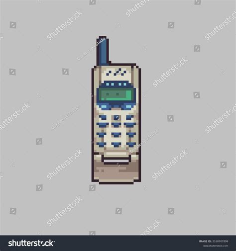 Editable Vector Retro Phone Pixel Art Stock Vector Royalty Free