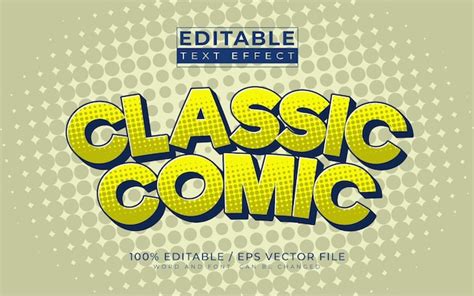 Premium Vector Editable 3d Text Effects Classic Comic