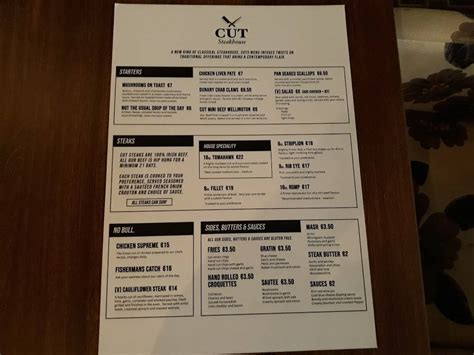 Menu At The Trinity Quarter Pub And Bar Drogheda